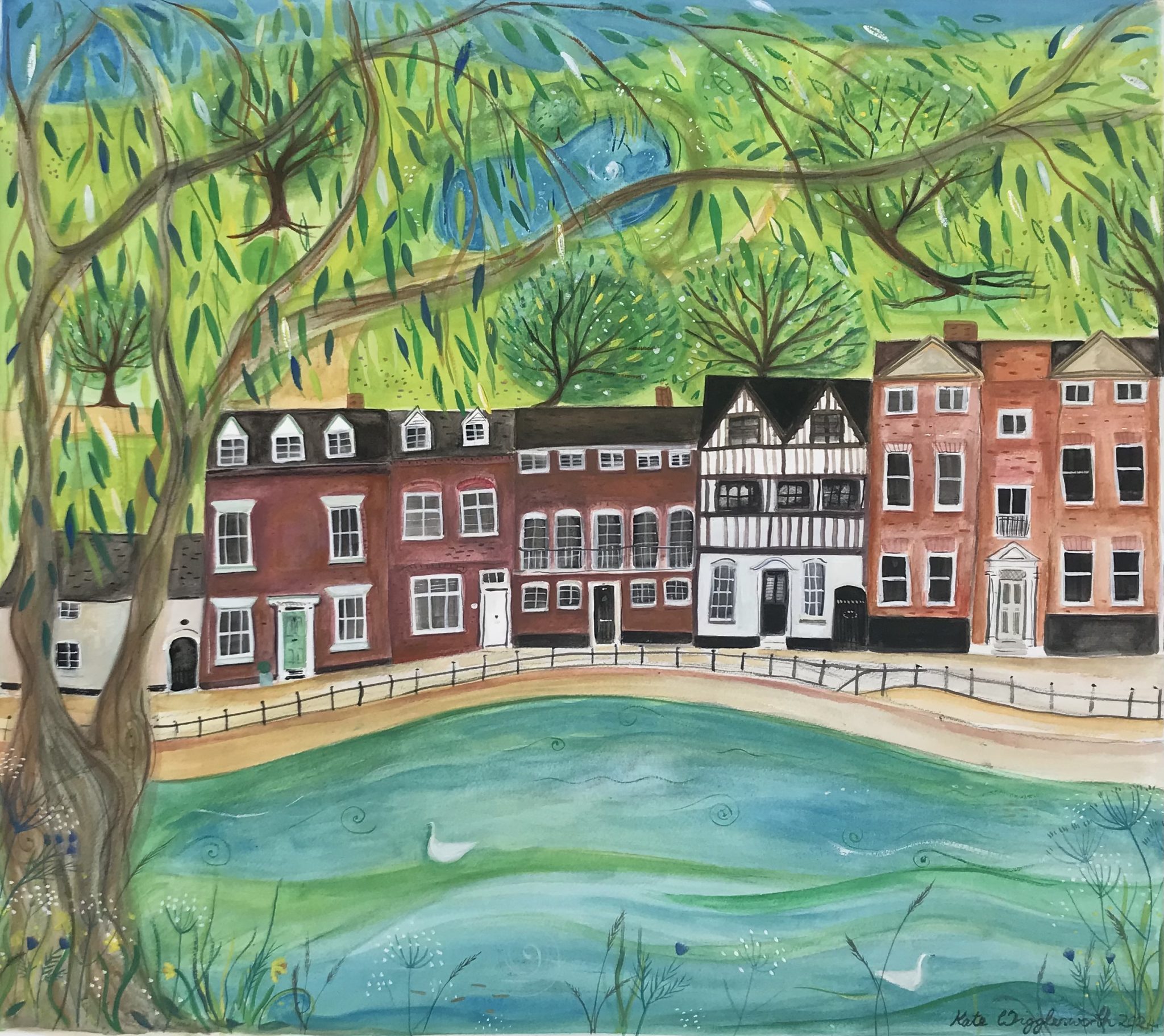 The Finished painting of Severnside South – Kate Wrigglesworth